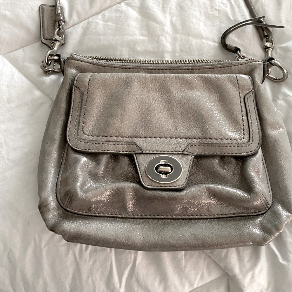 Coach Silver Crossbody Bag - Gem